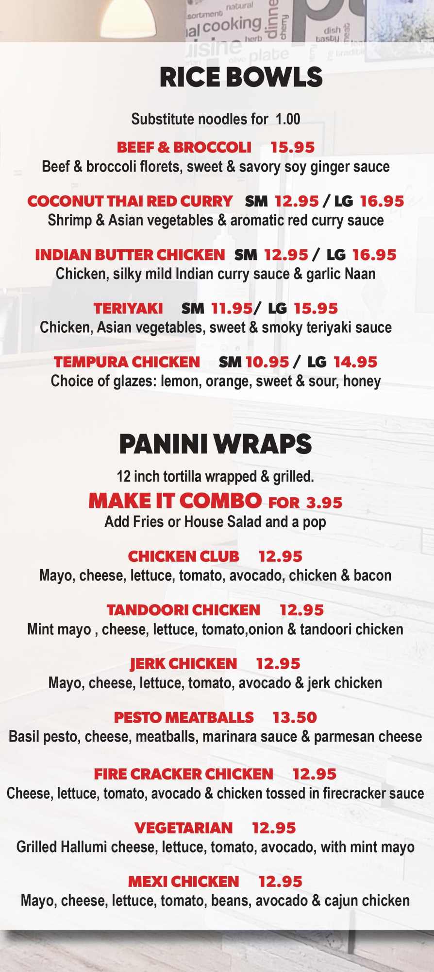 Menu – Pasta Kulture